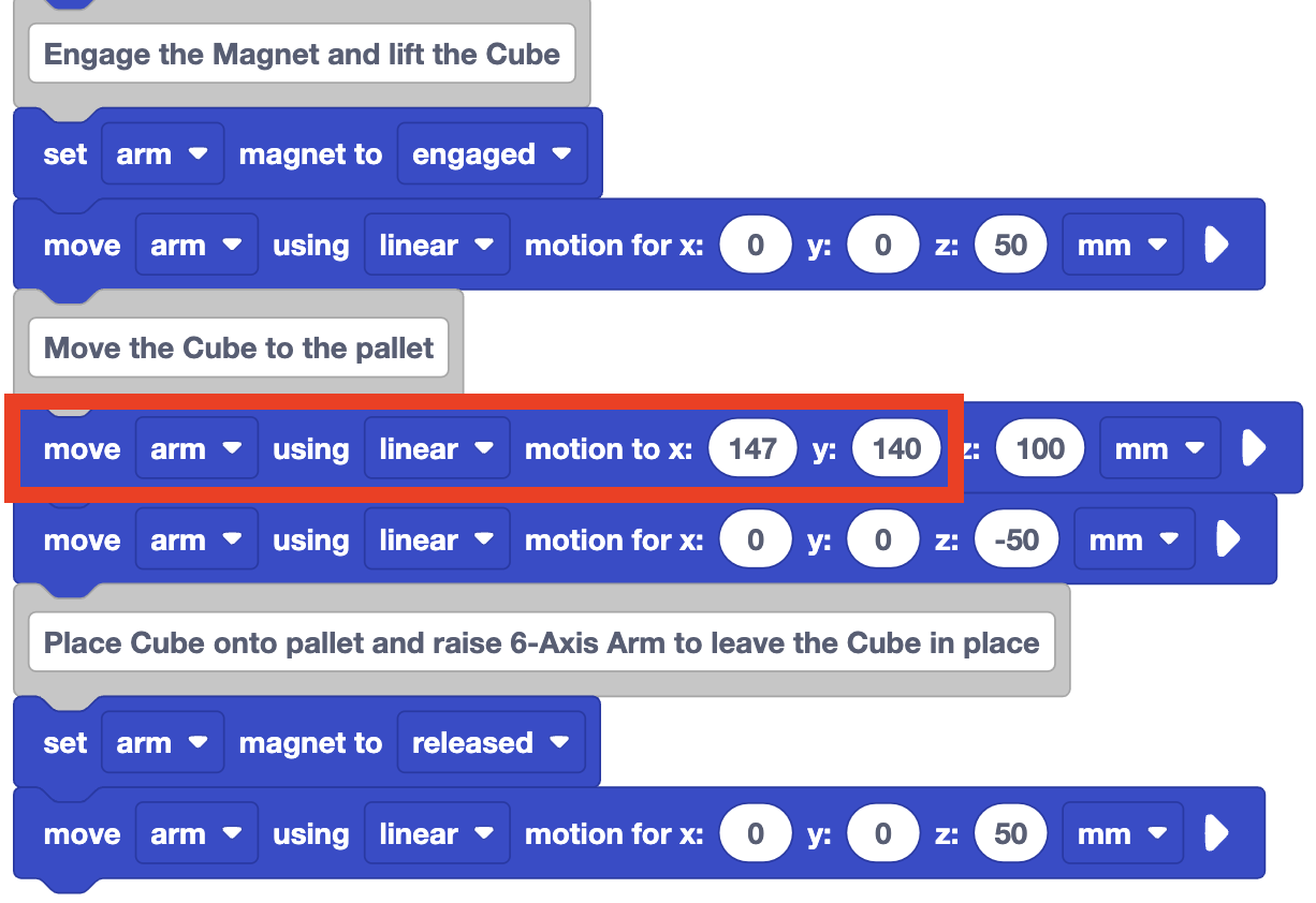 Unit 7 Transporting And Palletizing Objects Lesson 3 Moving Two Cubes Vex Education